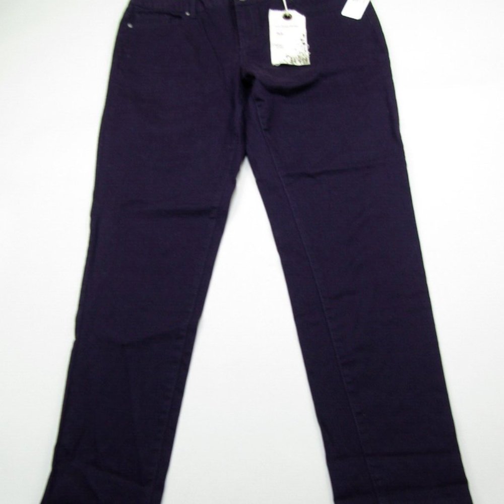 Brina & Em Purple Denim Jeans Womens 14 Zip Boho Cott… - Gem